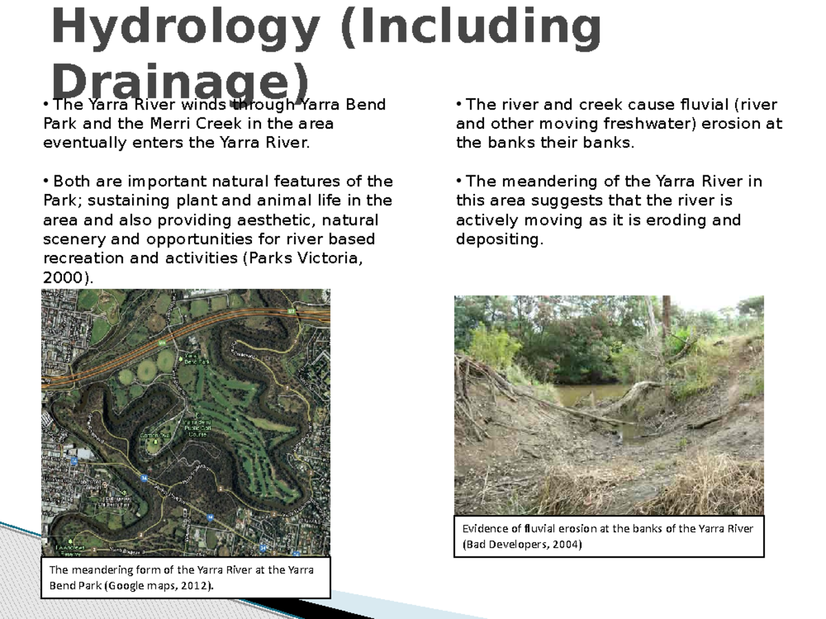 Presentation 'Site Visit'.pptx - Hydrology (Including Drainage) The ...