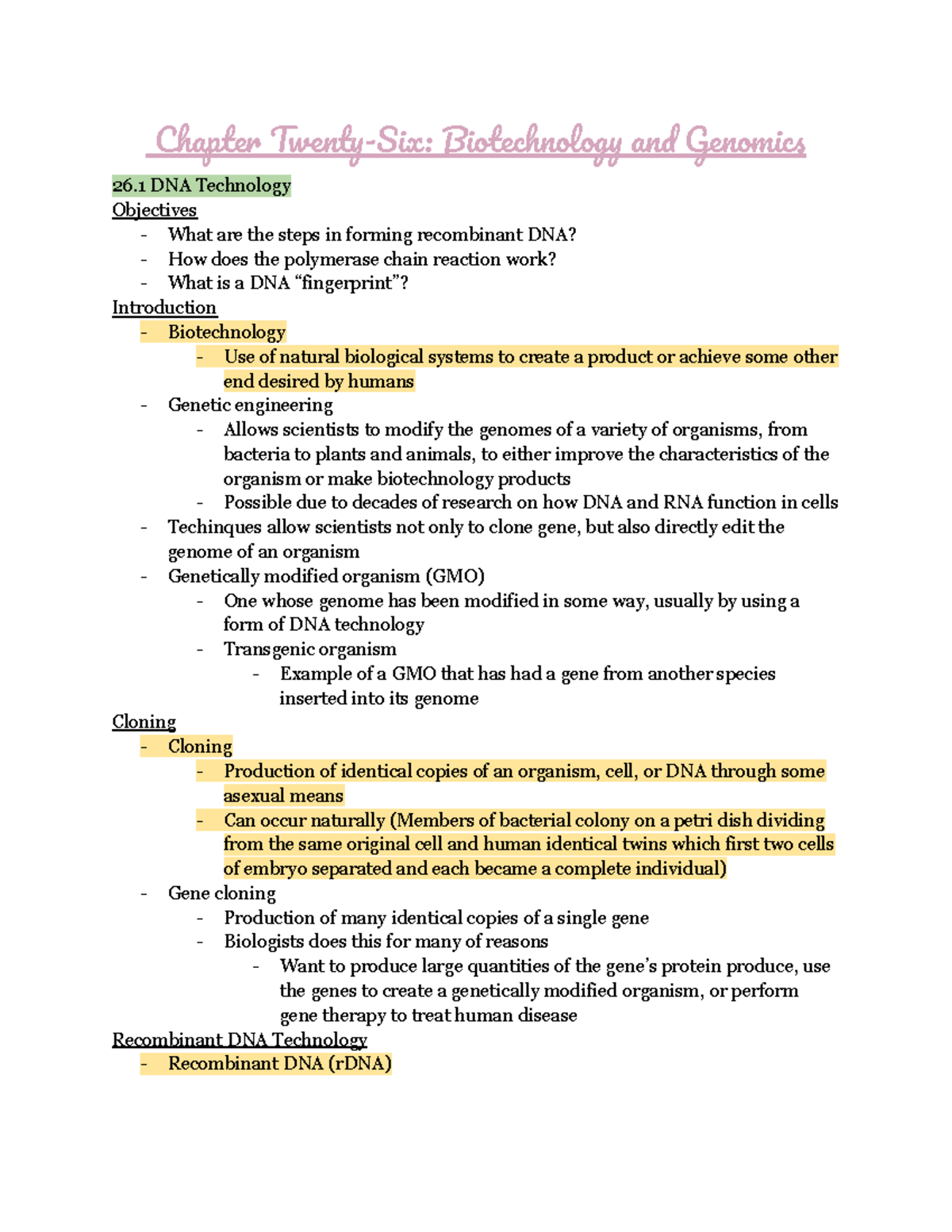 Introduction to Life Processes Exam Four - Chapte Twent-Si ...