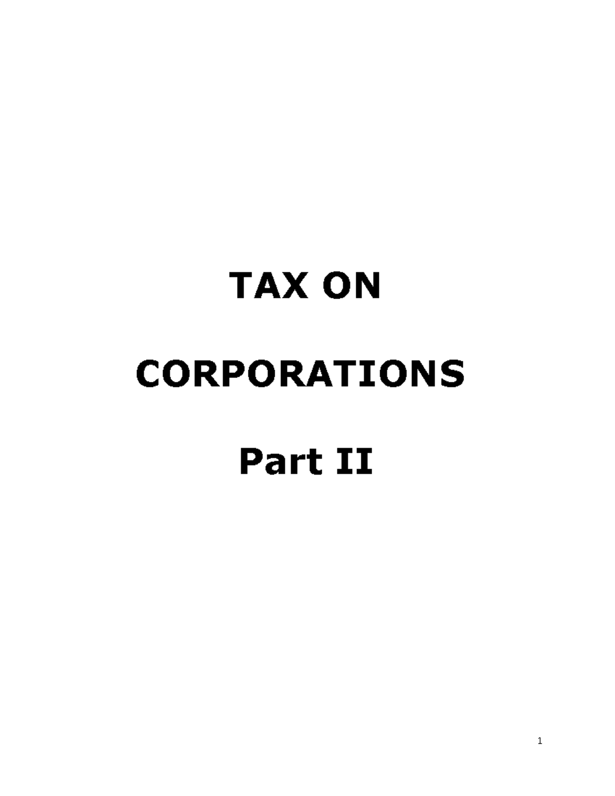 Module Income Taxation v - TAX ON CORPORATIONS Part II MODULE 6 ...