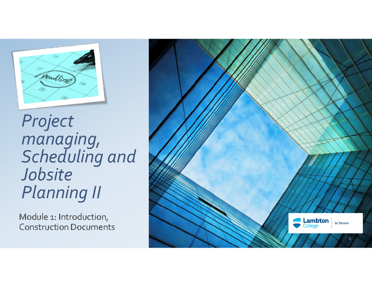 CON-2013 .Module 1 - Jobsite Management 2 - Project managing ...