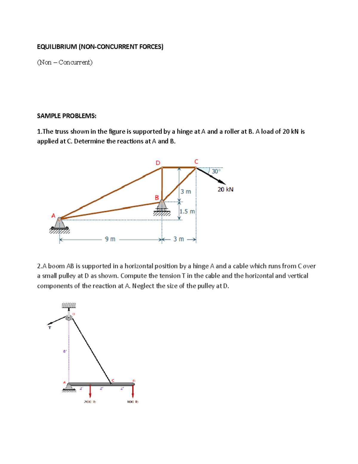 Inbound 3386120843121416968 - EQUILIBRIUM (NON-CONCURRENT FORCES) (Non ...