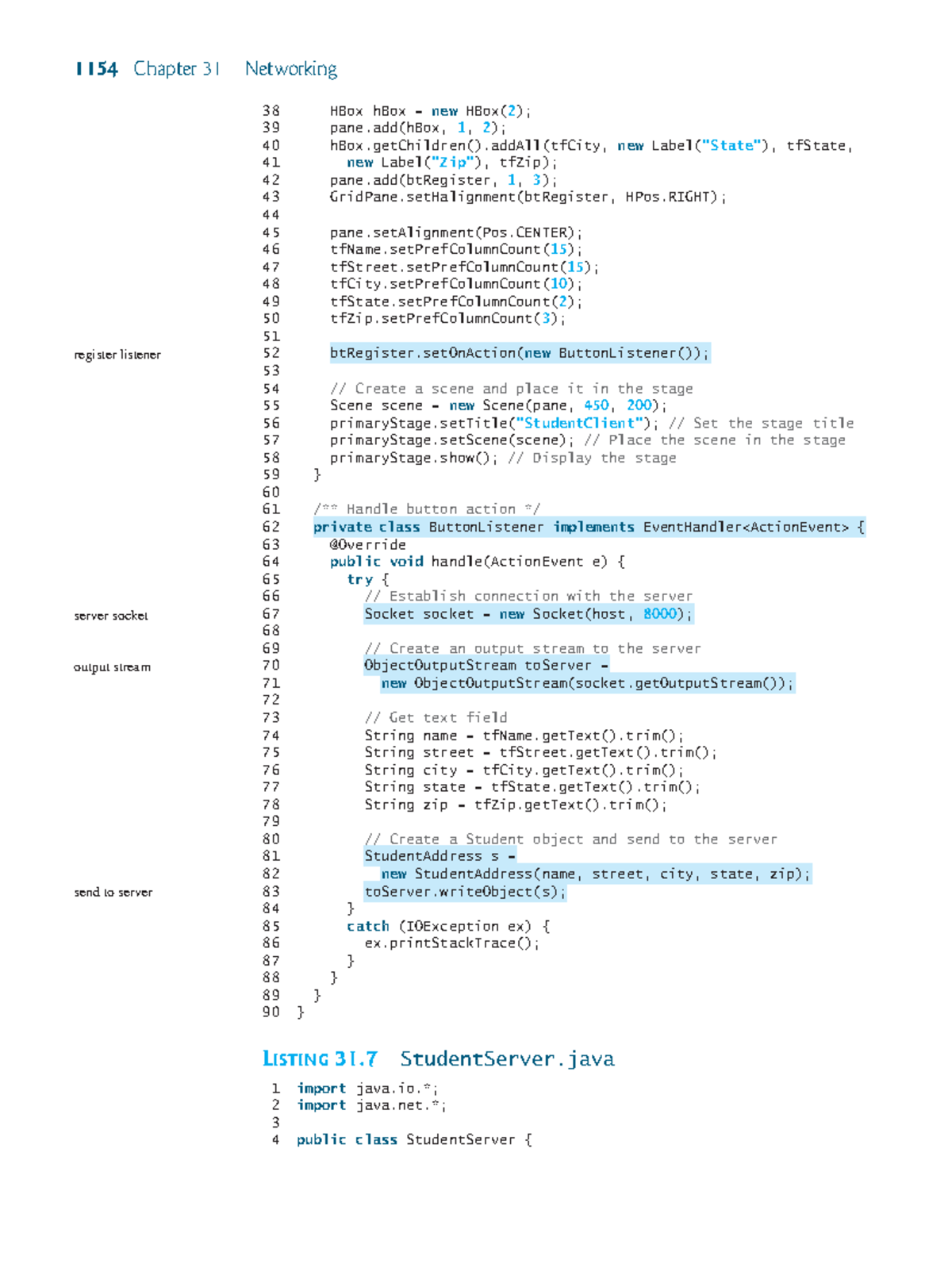 Introduction To Java Programming Notes 1154 Chapter 31 Networking 38 Hbox Hbox New Hbox 2