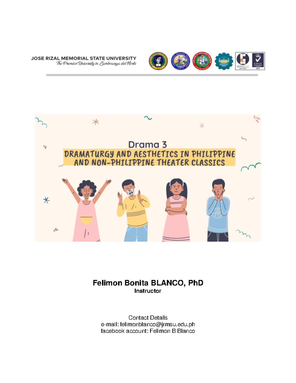 SPEC 108 Module 1 Unit 1 - Nice - Felimon Bonita BLANCO, PhD Instructor ...