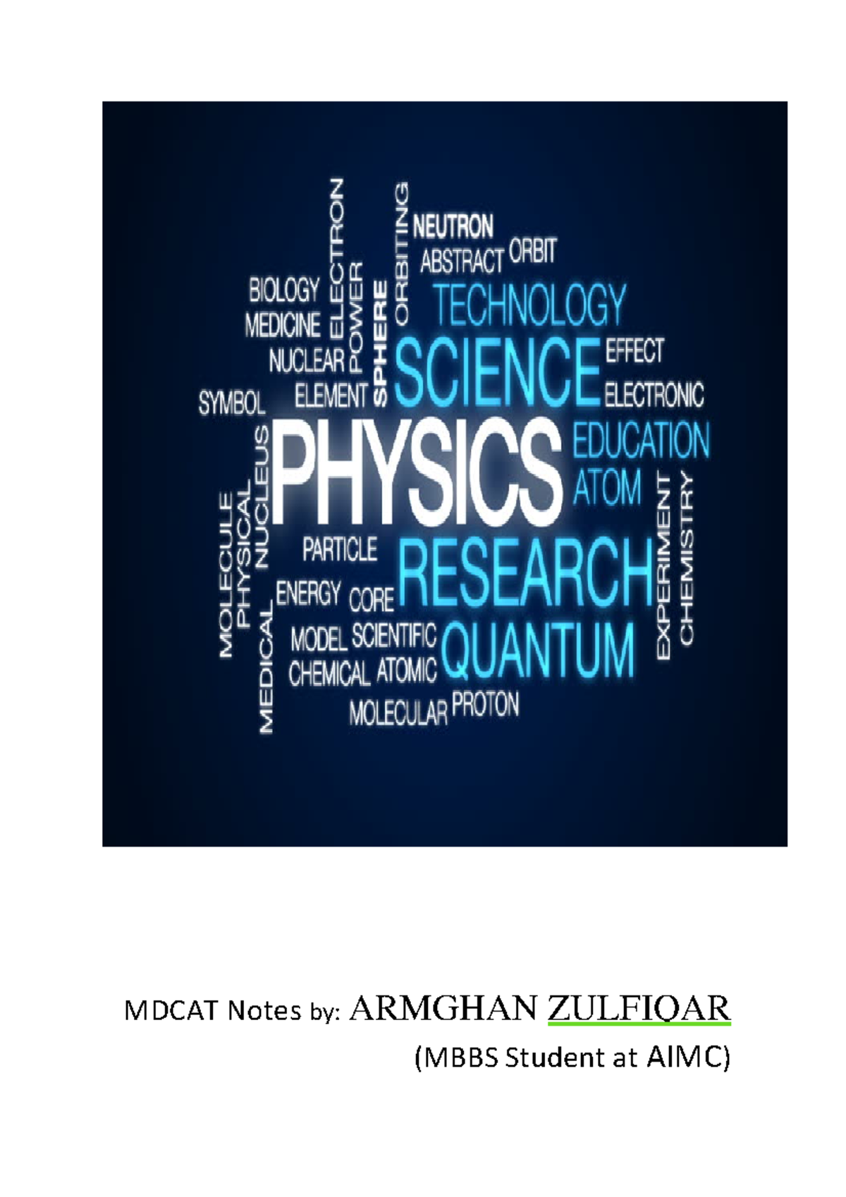 Mdcat Physics Notes by(AZ) Sir Usman - MDCAT Notes by: ARMGHAN ZULFIQAR ...