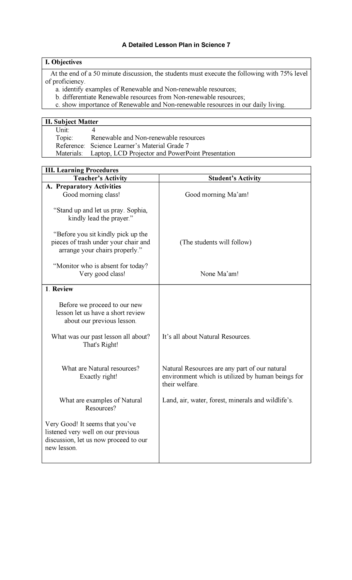 Q4 dlp cot Renewable and Non-renewable resources - A Detailed Lesson ...