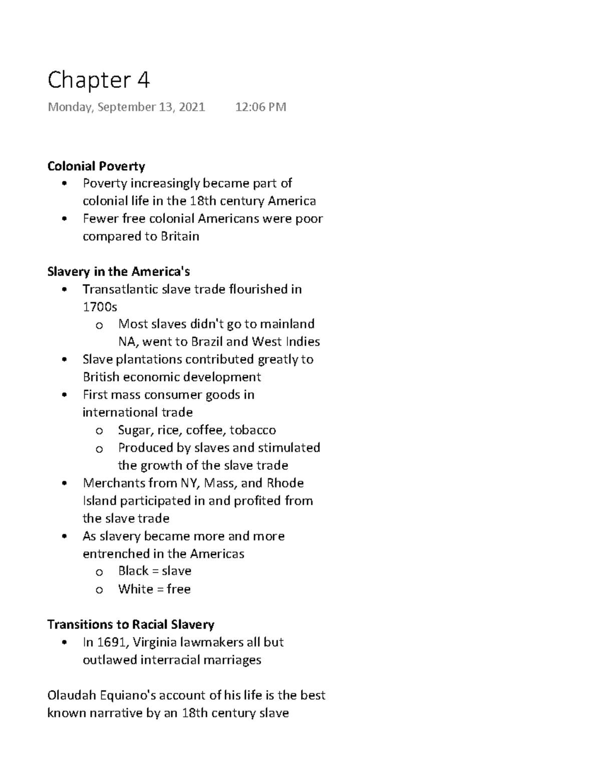 Chapter 4 - Lecture notes Ch 4 - Chapter 4 Monday, September 13, 2021 ...