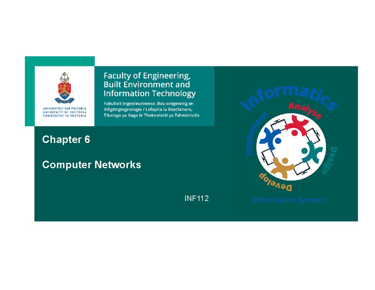 26262646 - Henk pretorius - INF Chapter 6 Computer Networks Learning ...