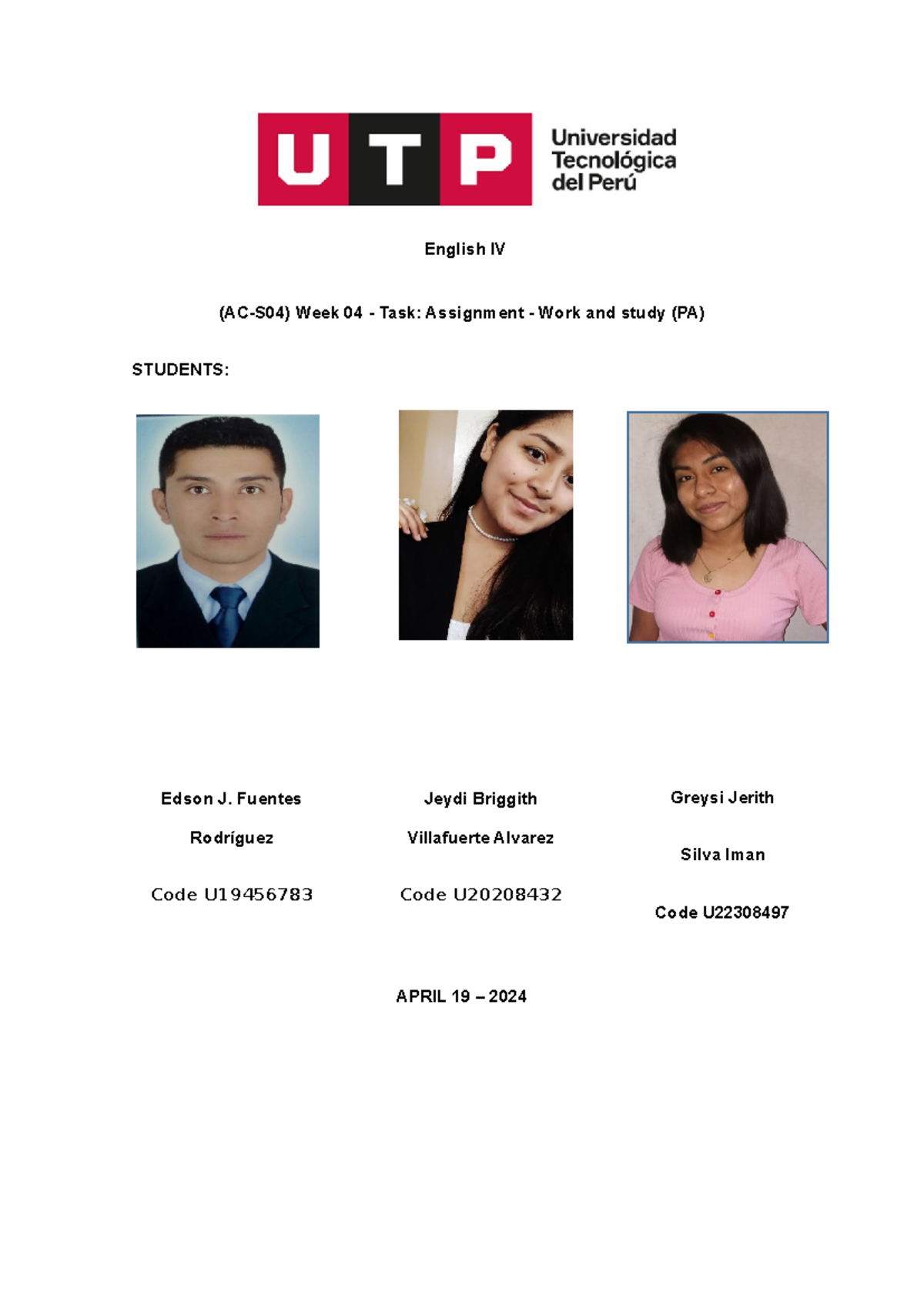 Silva Greysi Villafuerte Jeydi Fuentes Edson AC-S04 - Ingles Iv - (AC ...