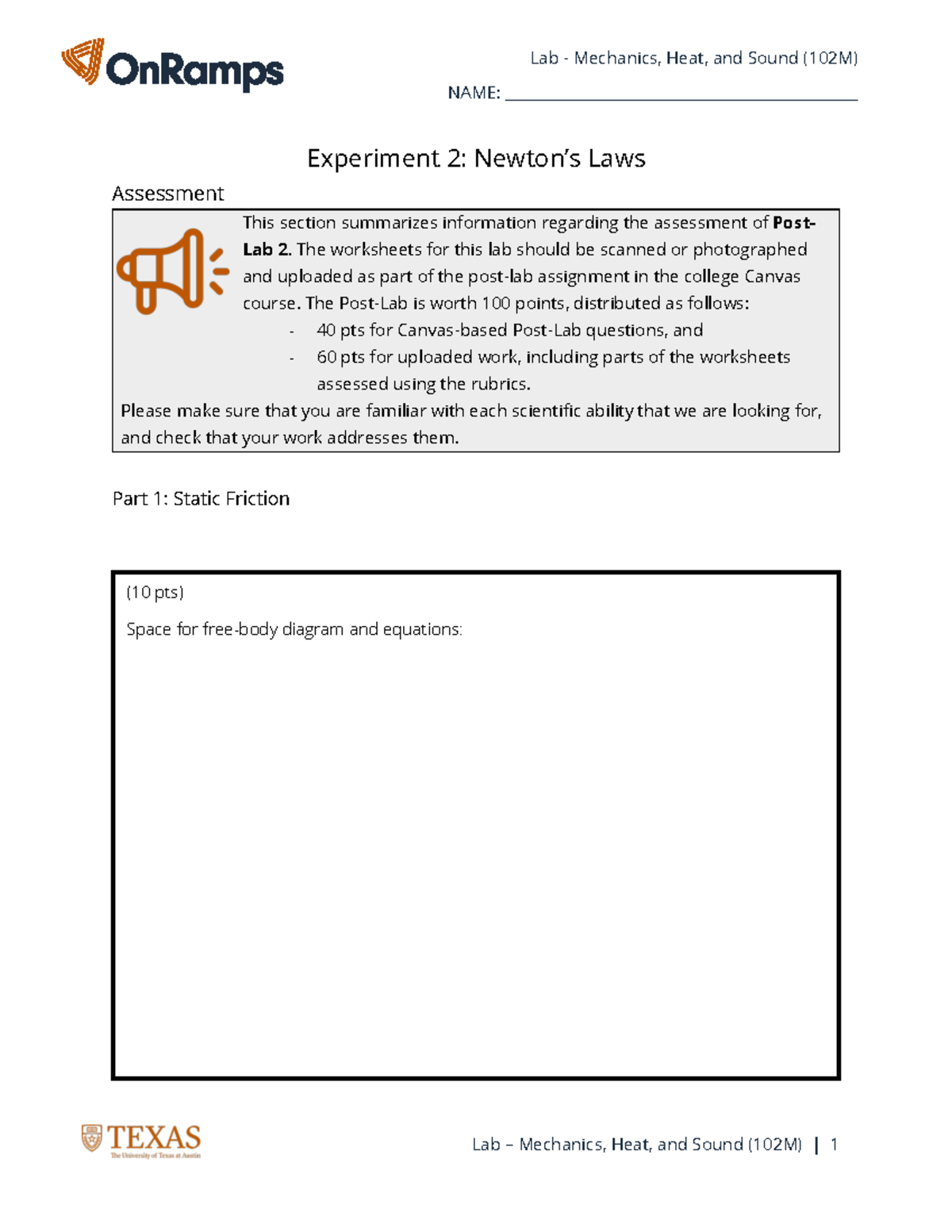21-22 Lab 2 Experiment Worksheet - Studocu