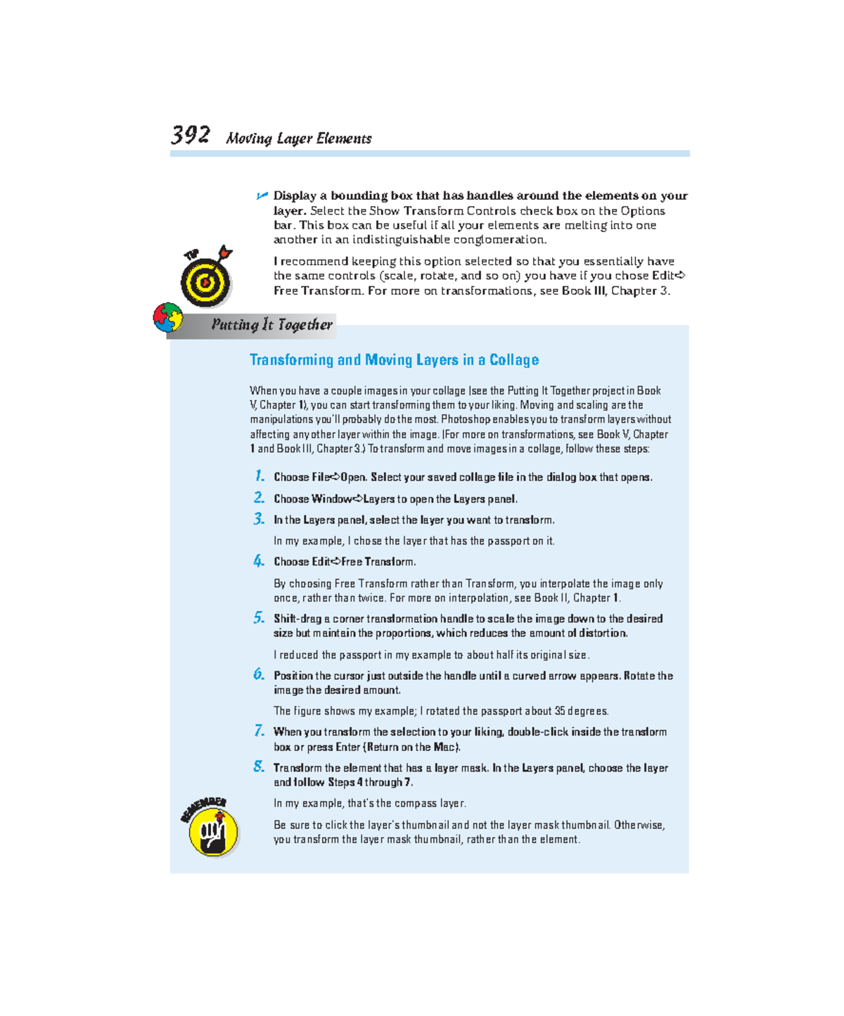 Photoshop for Dummies (56) - 392 Moving Layer Elements Display a ...