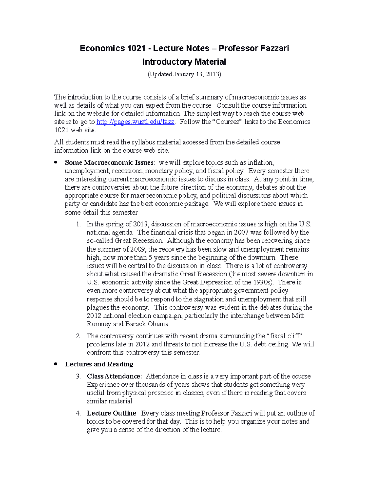 Lec notes 1021-0 - sfsdfsdf - Economics 1021 - Lecture Notes ...