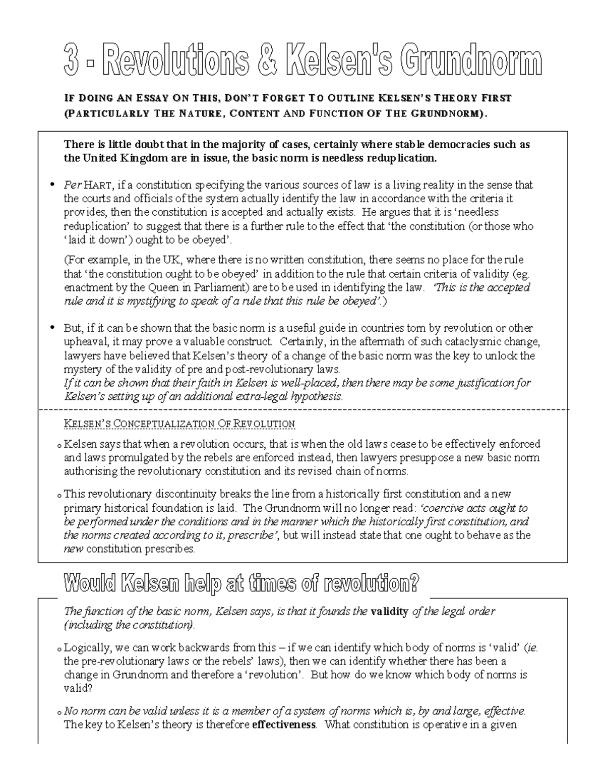 3 - Revolutions & Kelsen's Grundnorm (Rev - IIF F DDO I N G O I N G AAN ...