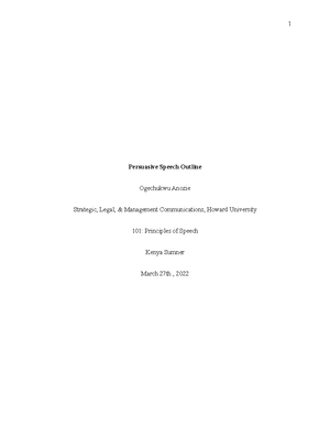 Communication Analaysis (Updated) - Principles of Speech By Amani Clark ...