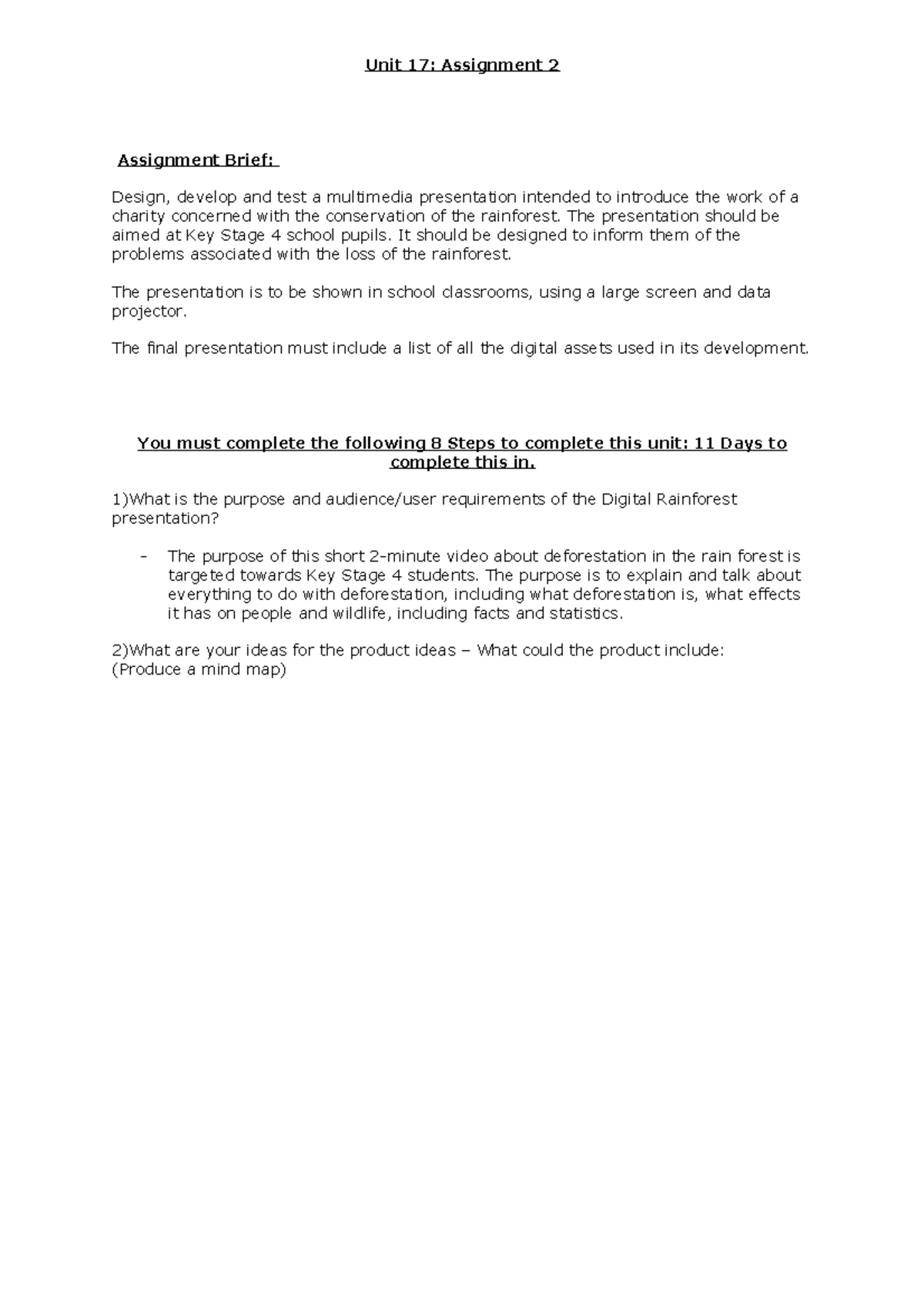 Multimedia Assignment 2&3 fb - Assignment Brief: Design, develop and ...