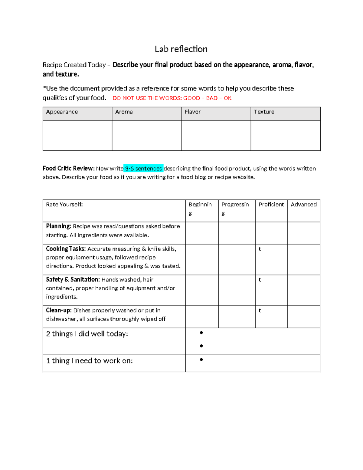 GLab reflection 2023 - jknsdnc - Lab reflection Recipe Created Today ...