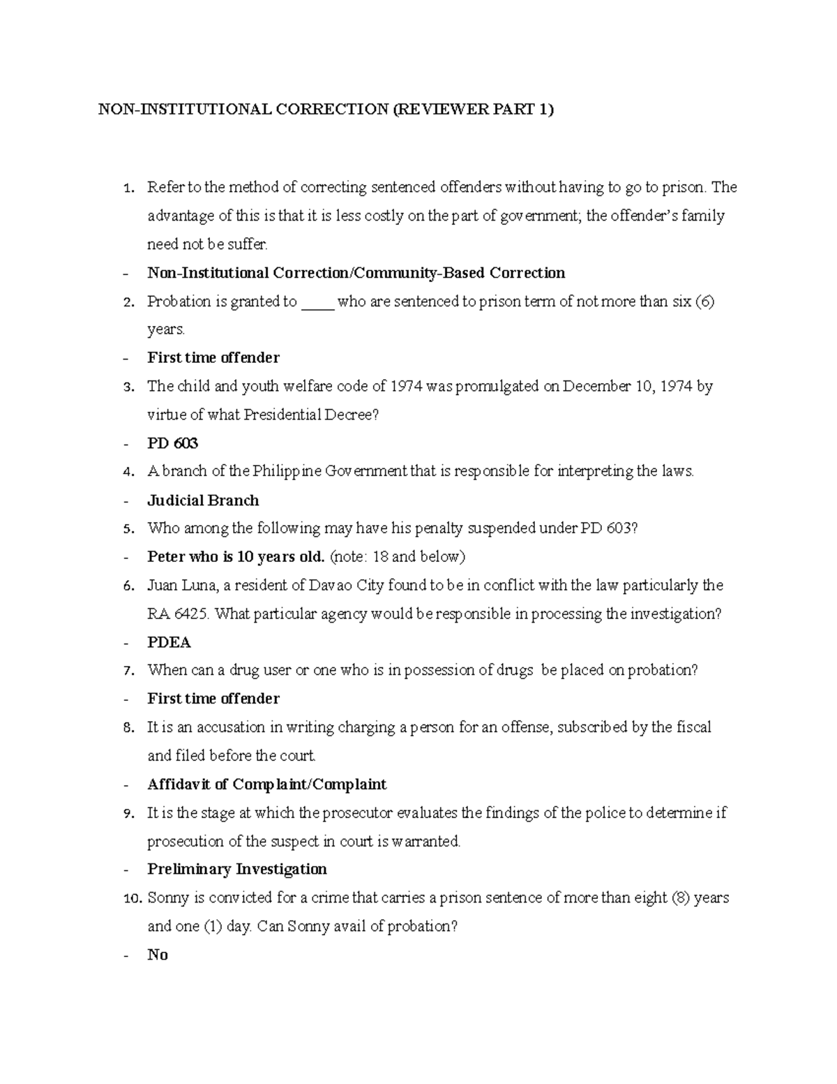 CA2 Reviewer PART 1 - NON-INSTITUTIONAL CORRECTION (REVIEWER PART 1) 1 ...