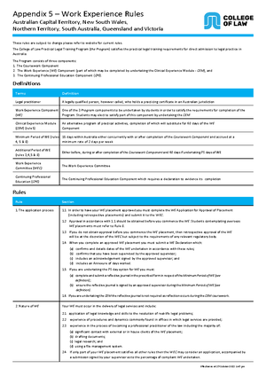 PLT National Work Experience Guide FEB23 V2 - WORK EXPERIENCE GUIDE FOR ...