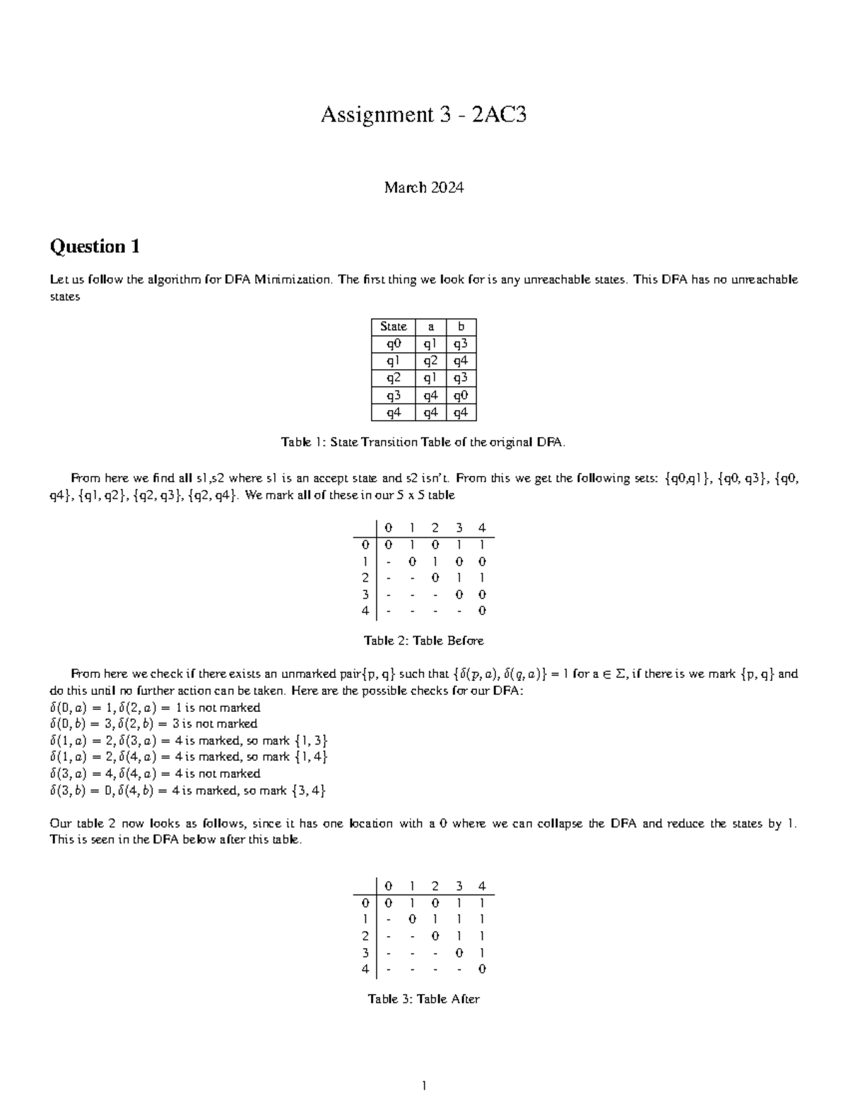 Assignment 3 2AC3 - Assignment 3 - 2AC March 2024 Question 1 Let us ...