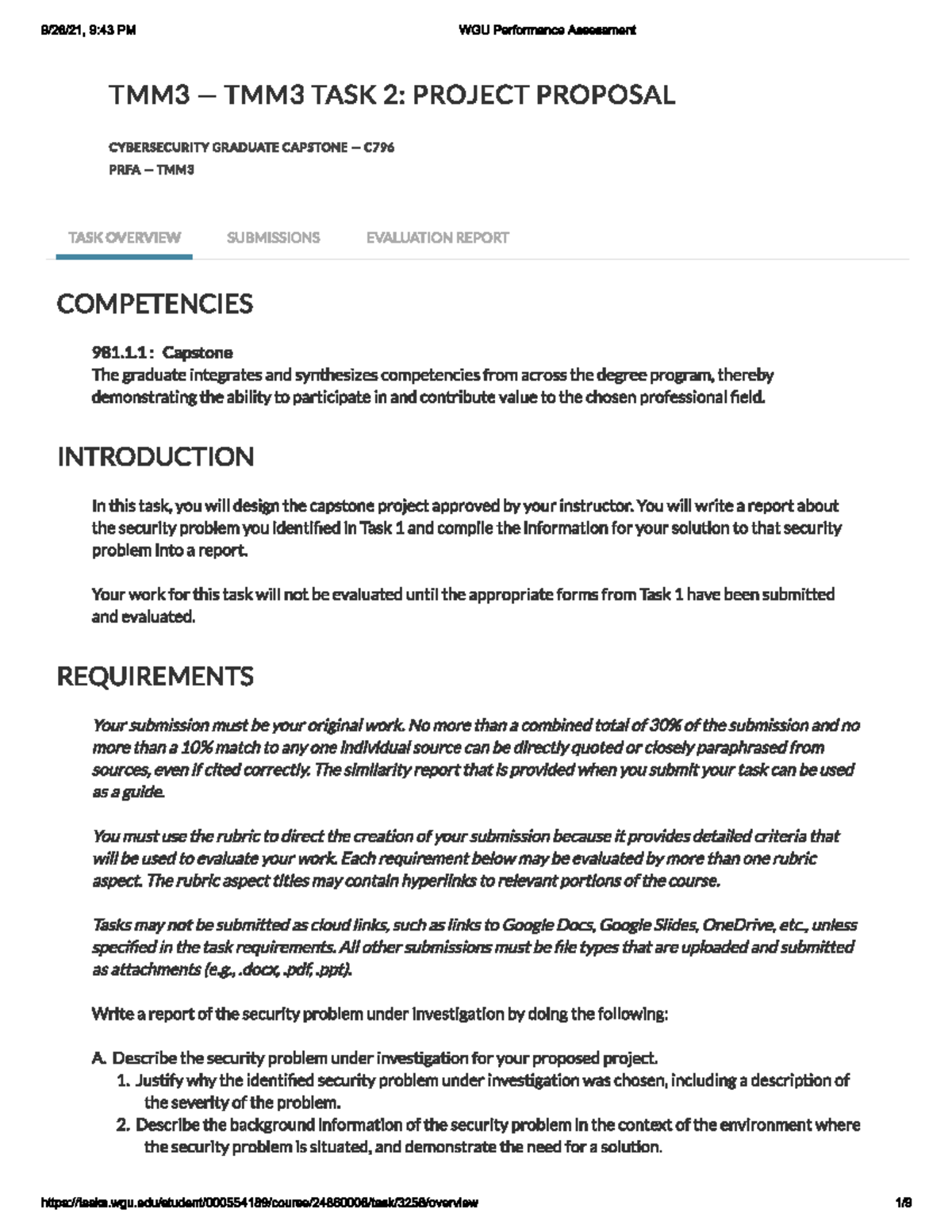 Task2 - Overall summary of task 2 - C791 - WGU - Studocu