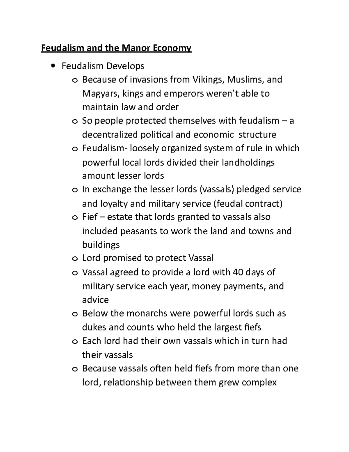 Document 1 - Summary Old Europe, New Europe and the Us - Feudalism and ...