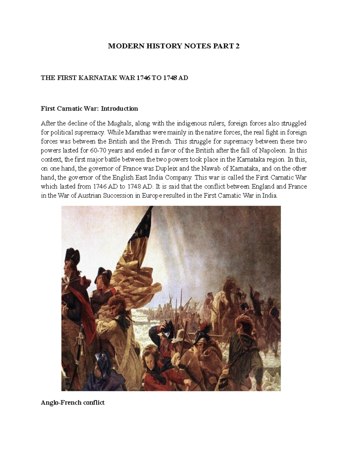 Modern History Notes PART 2 - MODERN HISTORY NOTES PART 2 THE FIRST ...