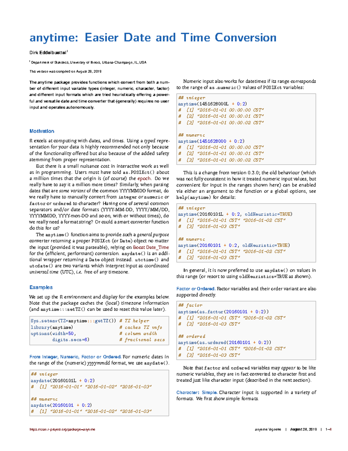 Anytime-introduction - anytime: Easier Date and Time Conversion Dirk ...