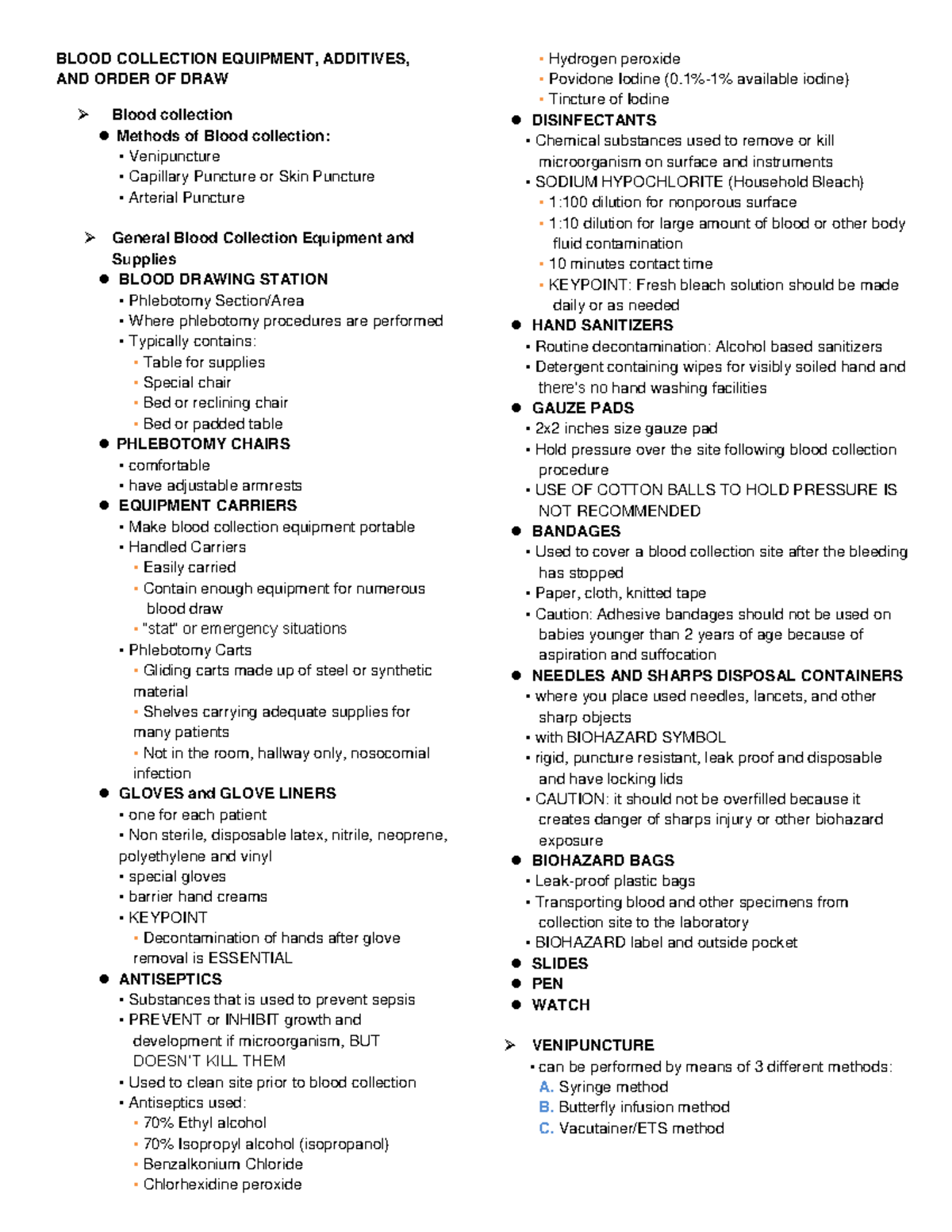 Phlebotomy Reviewer ( Prelims) - BLOOD COLLECTION EQUIPMENT, ADDITIVES ...