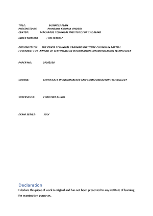 ICT Communication Skills Notes - Table of Contents CHAPTER INTRODUCTION ...