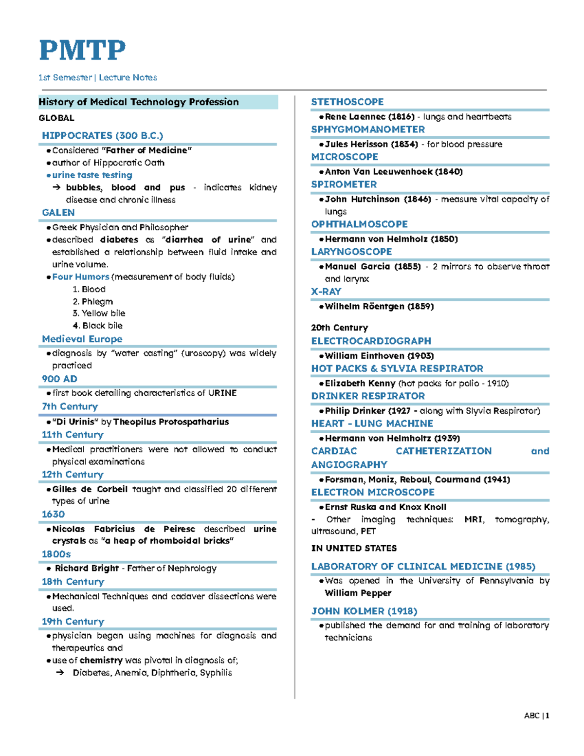 PMTP Prelims - Self-made Lecture notes - PMTP 1st Semester | Lecture ...
