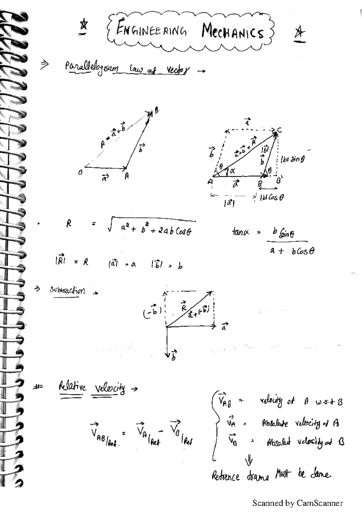 Emech - Formula sheet for engineering mechanics - Bachelor of ...