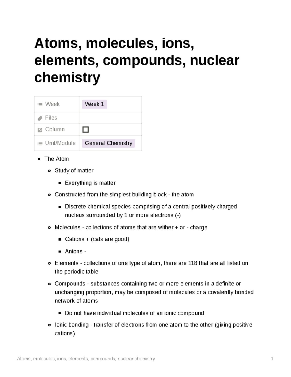 Atoms molecules ions elements compounds nuclear chemistry - Atoms ...