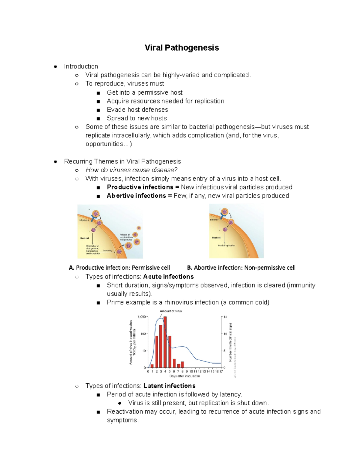 Week 3 Lecture Notes - Viral Pathogenesis - Viral Pathogenesis ...