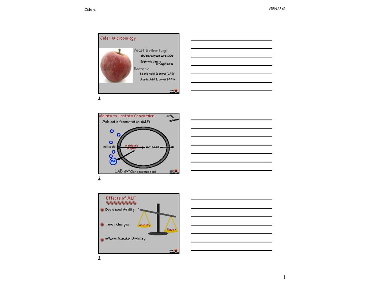 Cider Micro - help studnrts - ciderproduction Wine Microbiology Yeast ...