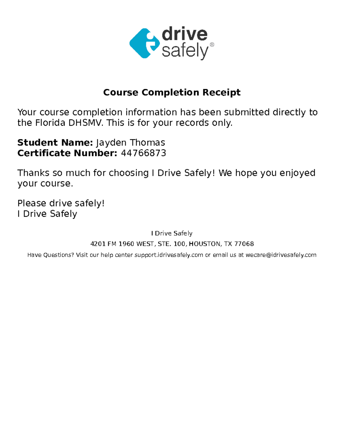 Course completion - N/A - Course Completion Receipt Your course ...