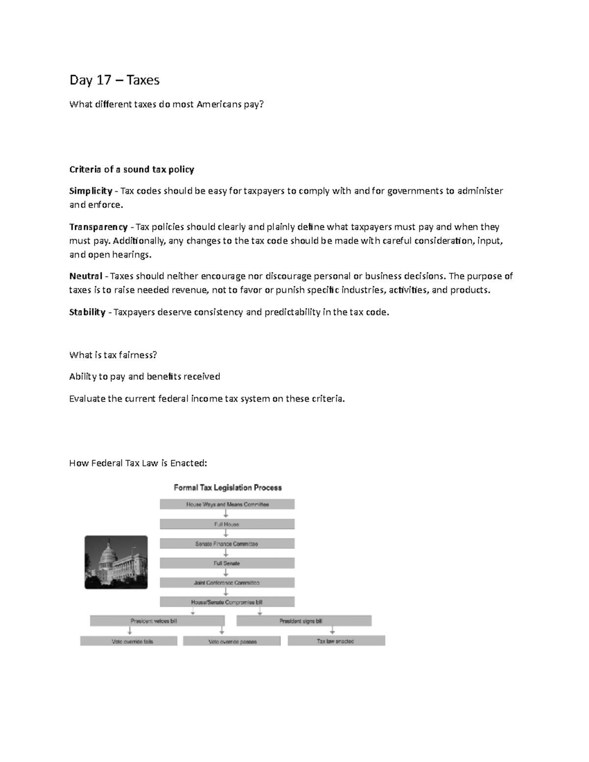 Calculating and understanding Taxes - Day 17 – Taxes What different ...