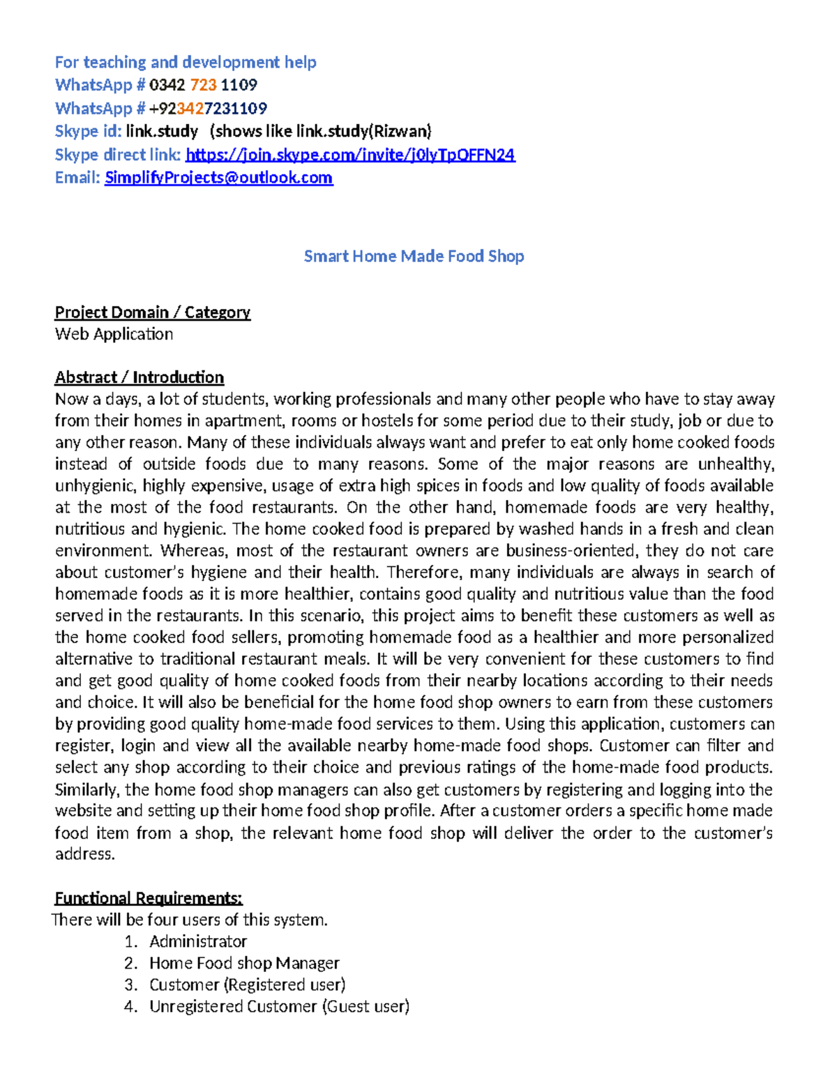 Smart Home Made Food Shop - WhatsApp # 0342 723 1109 WhatsApp # +92 ...