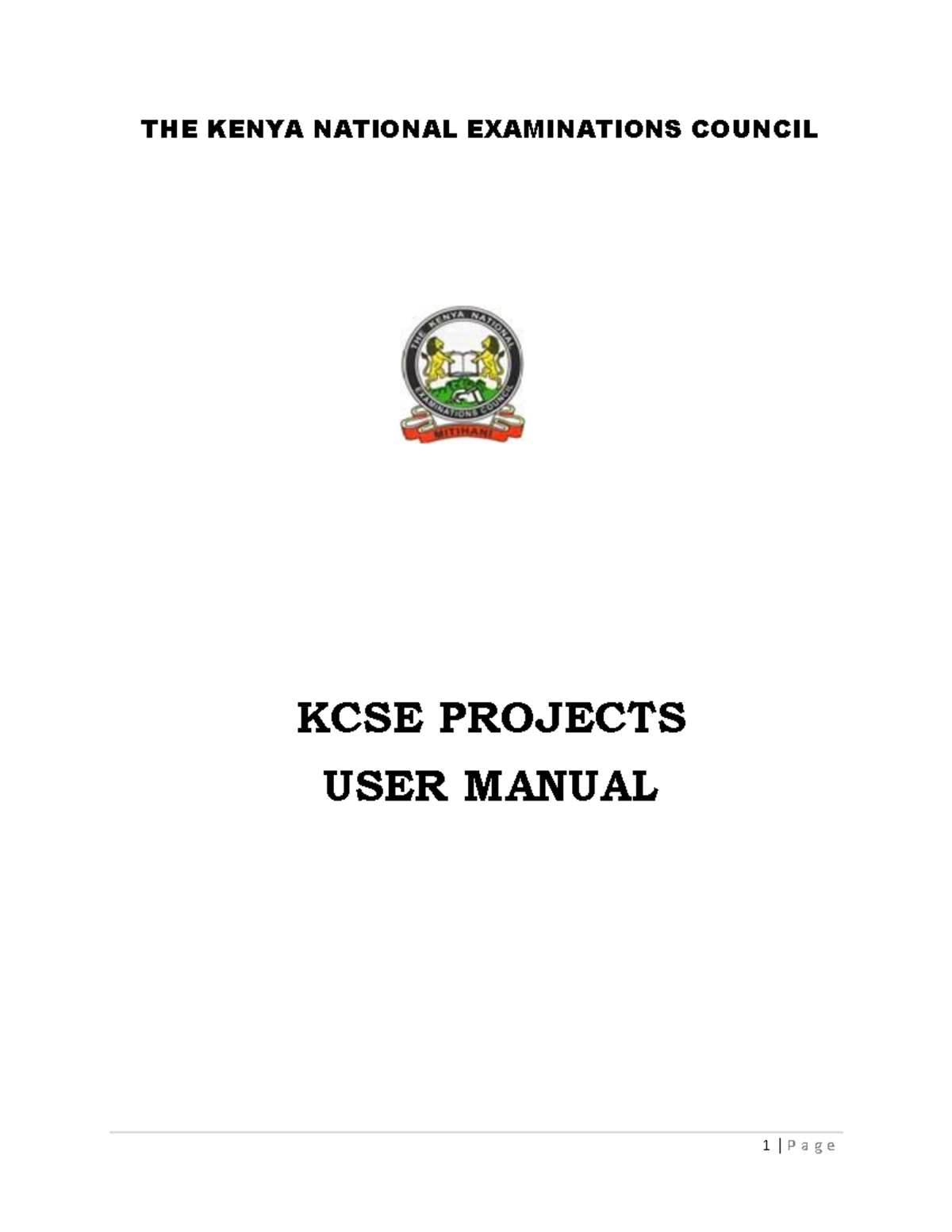 Kcseproject Manual - kcse project 2024 - THE KENYA NATIONAL ...