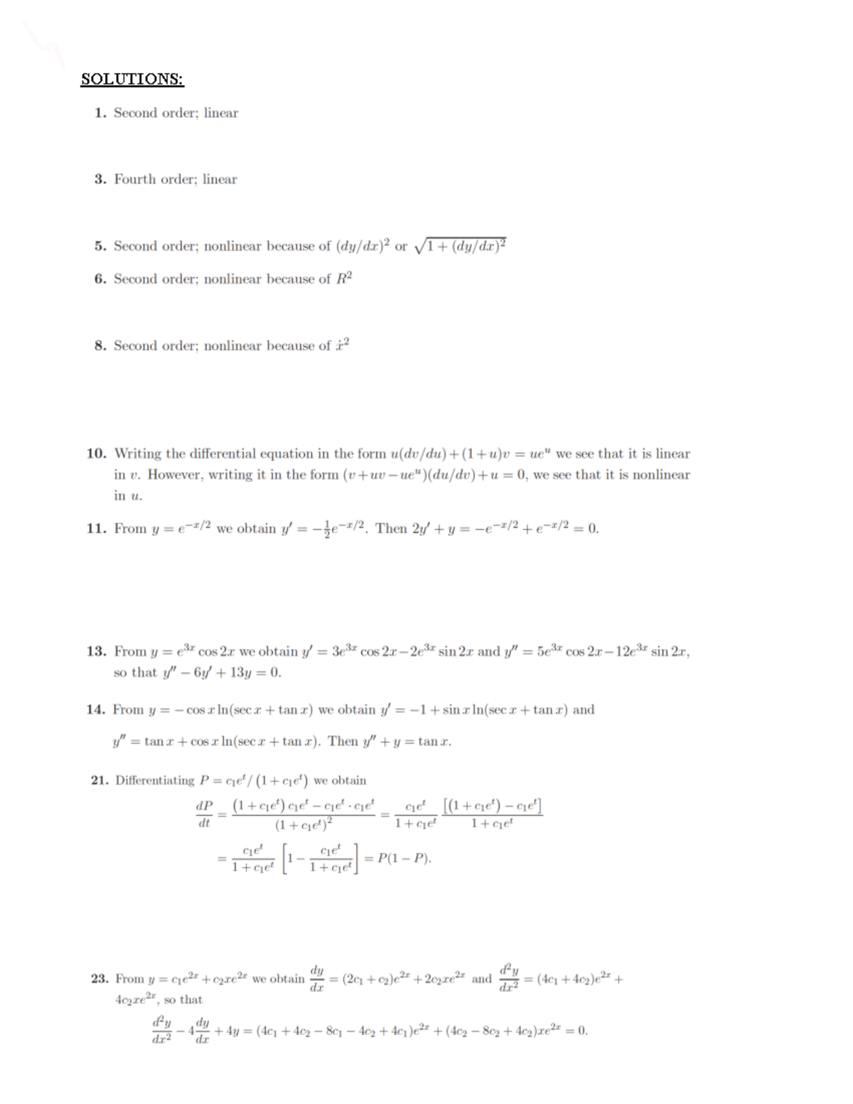Suggested problems - ENGR 213 - SOLUTIONS: SOLUTIONS: - Studocu