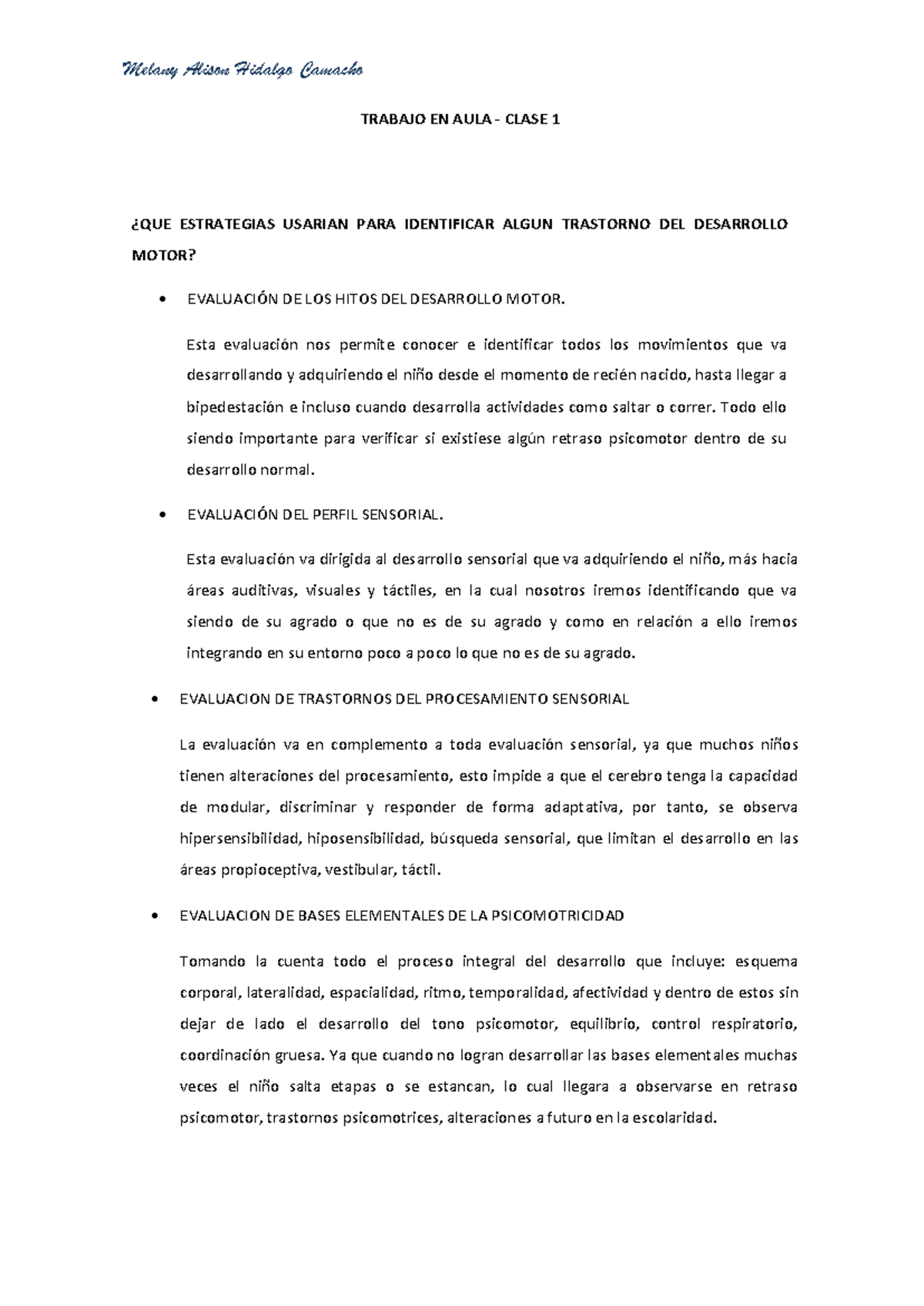 Tarea 1 - Melany Alison Hidalgo Camacho TRABAJO EN AULA - CLASE 1 ¿QUE ...