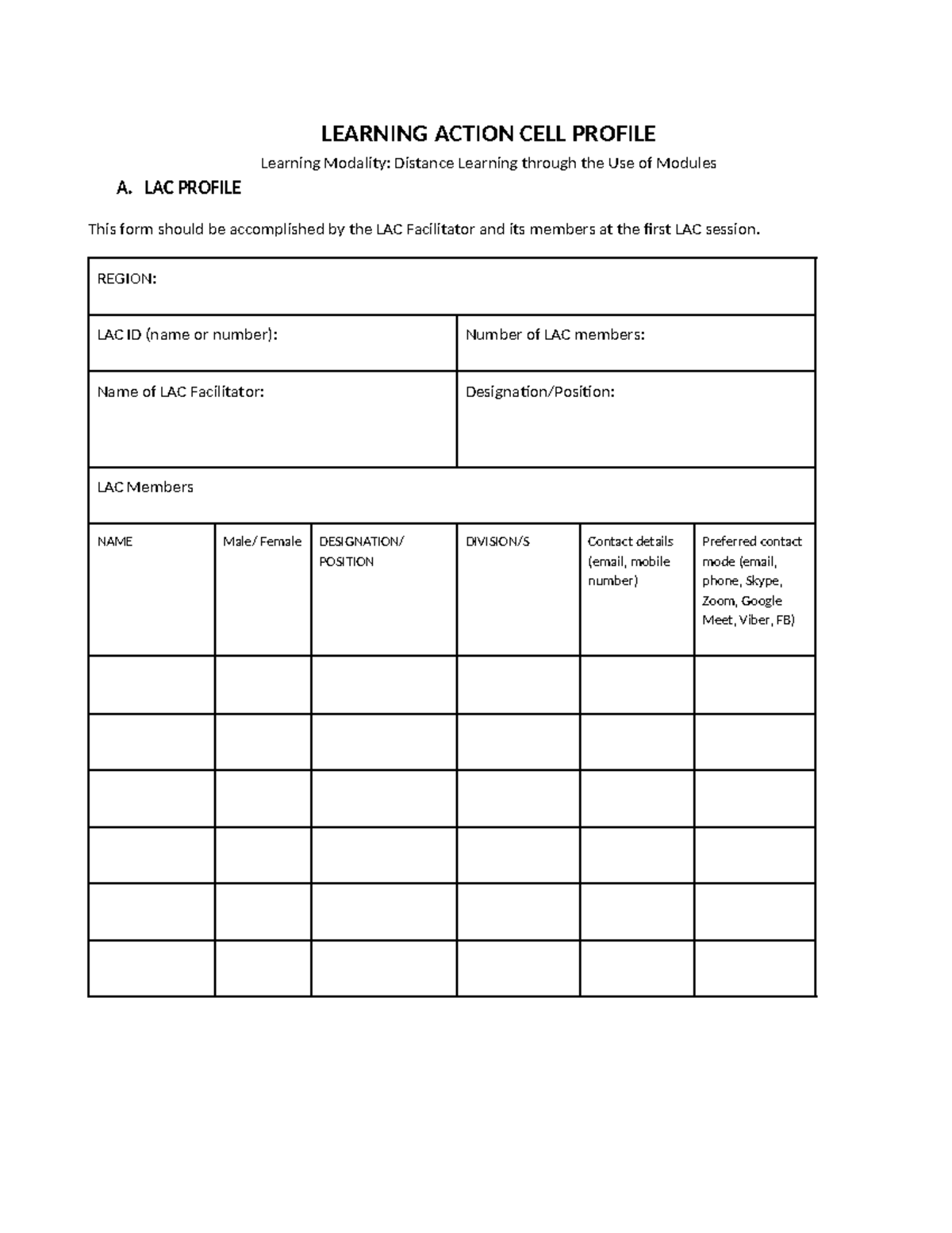 LAC-Templates - Learning Action Cell Template - LEARNING ACTION CELL ...