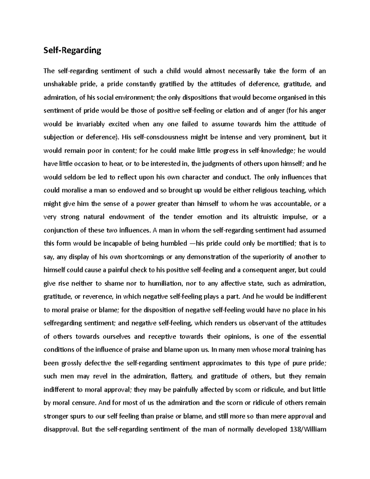 Self-Regarding - Self-Regarding - Self-Regarding The self-regarding ...