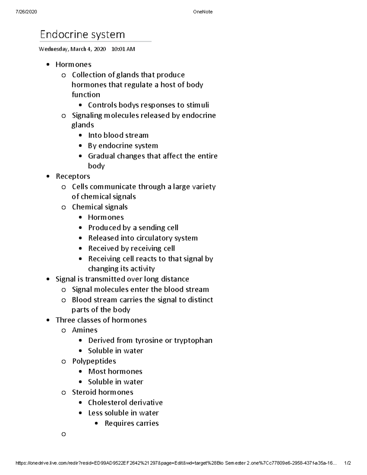 Endocrine system - kessler - Warning: TT: undefined function: 32 7/26/2020 OneNote - Studocu