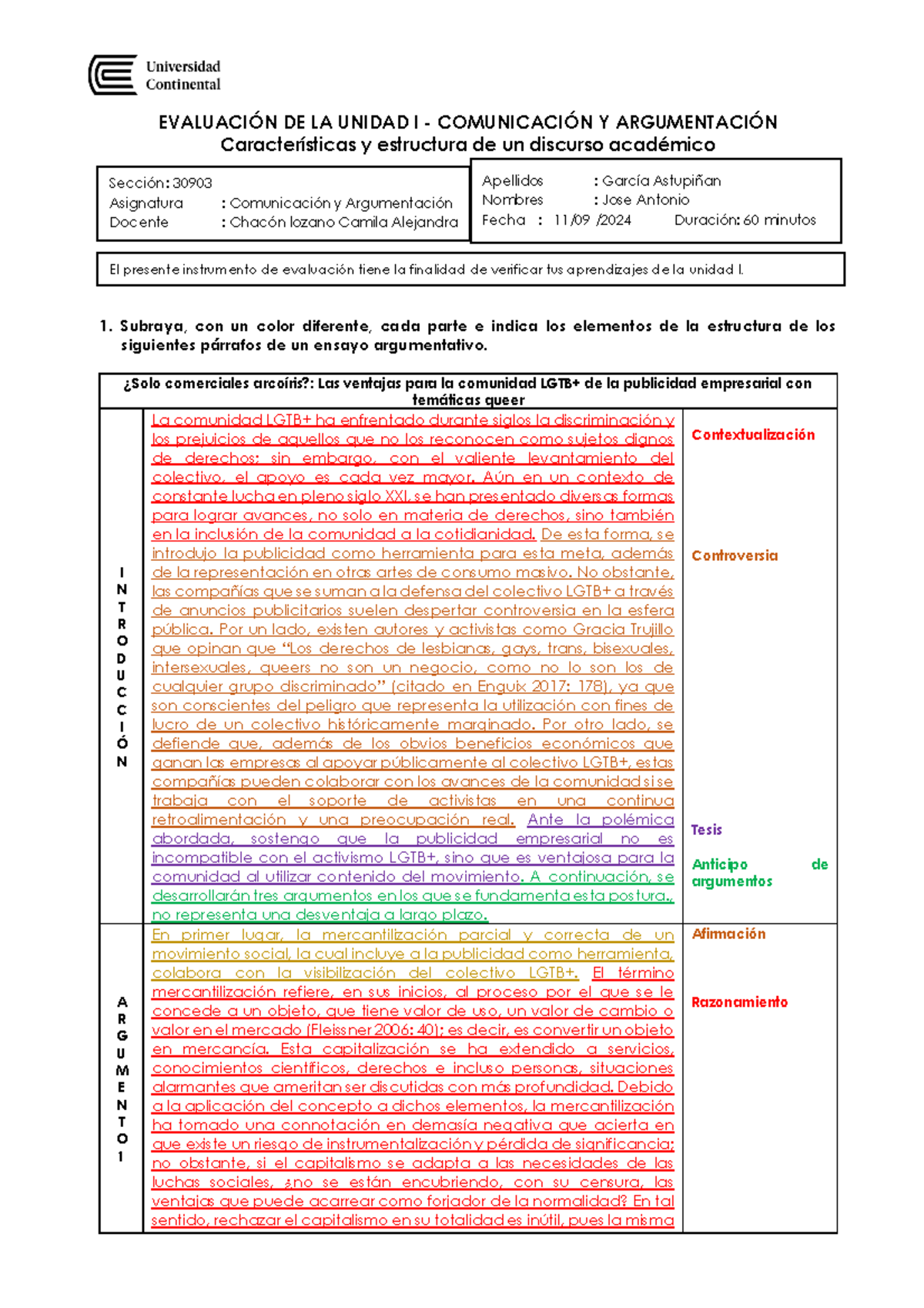 Evaluación Unidad 111 - cevere - EVALUACIÓN DE LA UNIDAD I ...