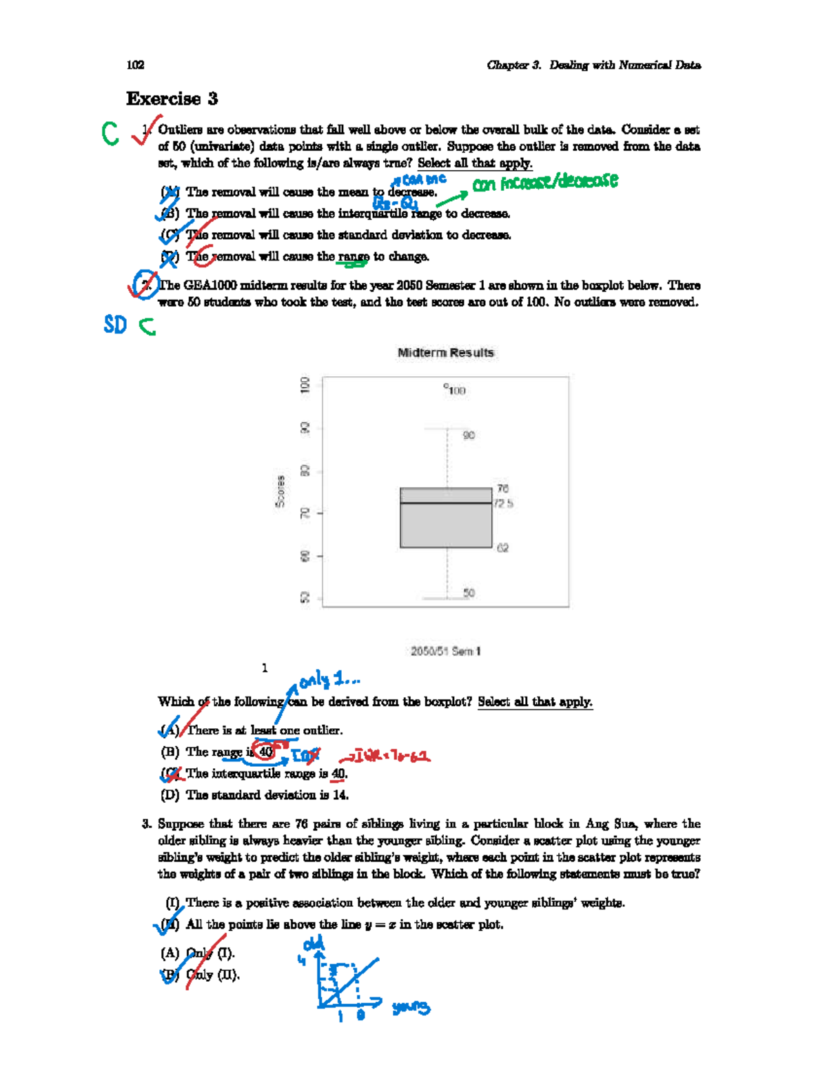 Chapter 3 qns - 102 Chapter 3. Dealing with Numerical Data Exercise 3 C V ontier are ...