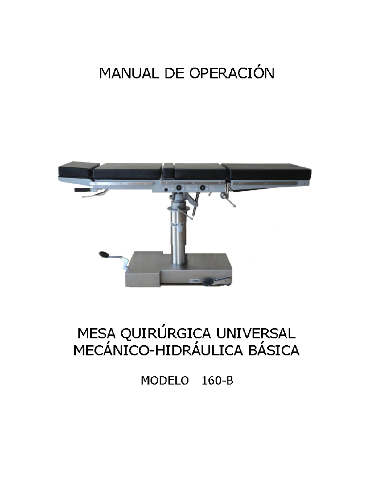160B manual operacion - Mecatronica - BUAP - Studocu