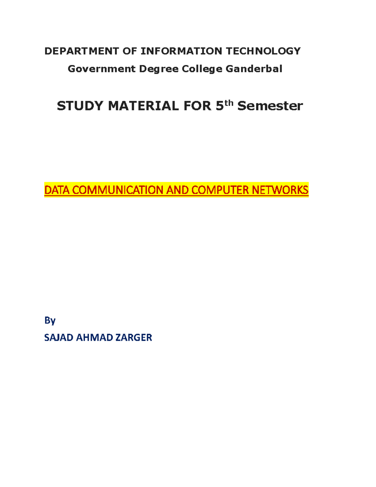 Transmission media 2 - Bsc 6th semester - DEPARTMENT OF INFORMATION ...