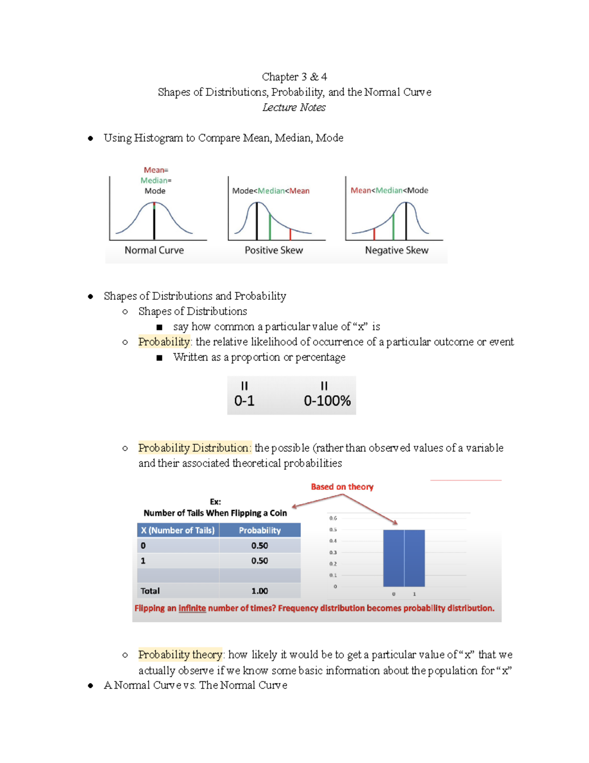 SOCI3307 Chapter 3 and 4 - Chapter 3 & 4 Shapes of Distributions ...