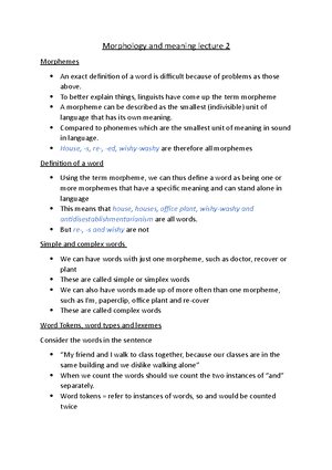 Lecture 6 - Types of morphology part 2 - Morphology lecture 6 ...