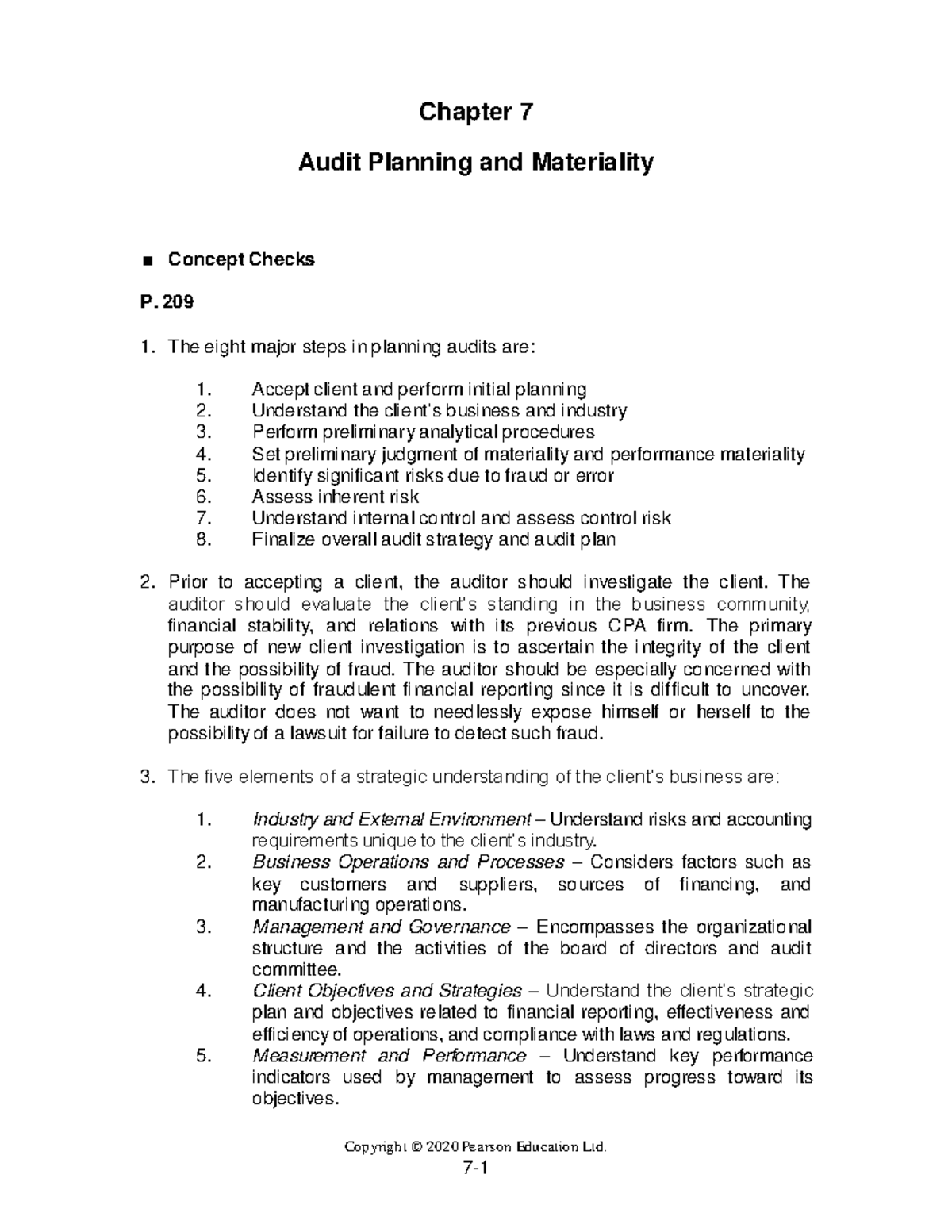 Audit Planning and Materiality Audit Planning and Materiality ...