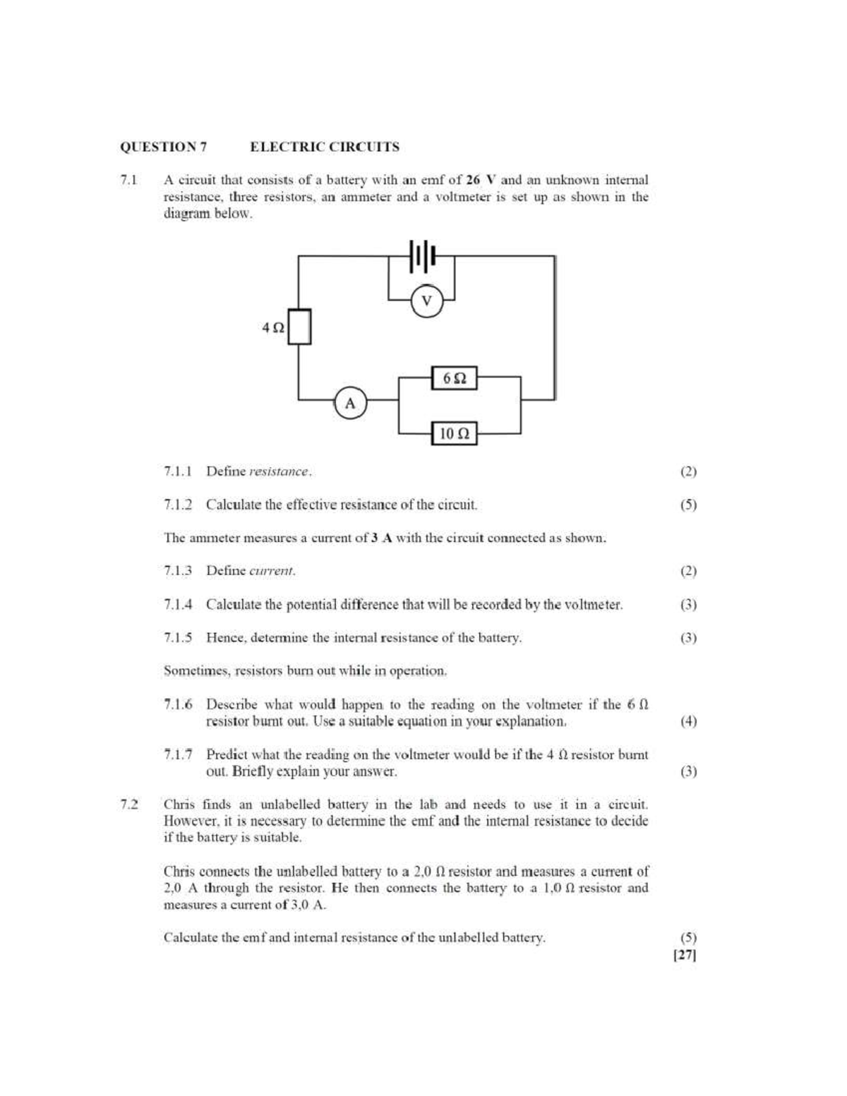 Grade 11 Electric Circuits 16 - Studocu